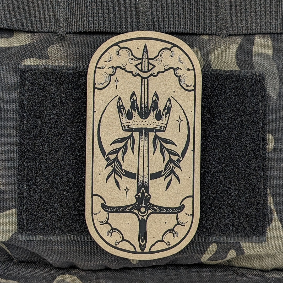 Ace of Swords Morale Patch, Crown and Sword Tarot Card Morale Patch ...