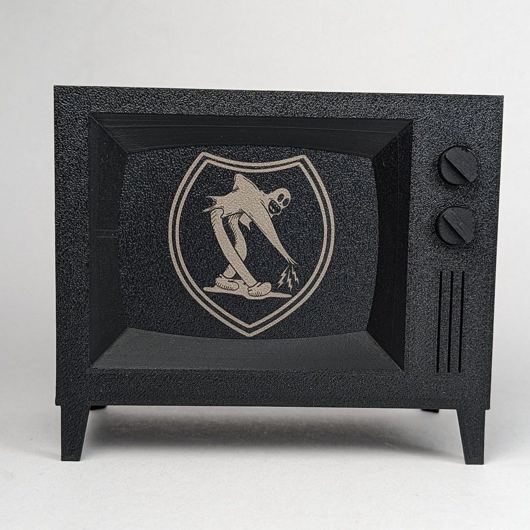 Psyop Ghost in the Machine, 3D Printed TV Desk Prop, Functional Art ...