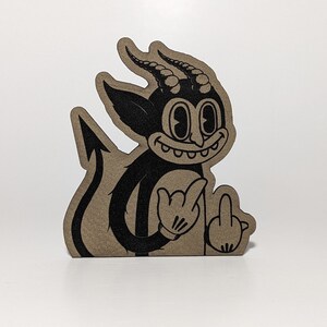 Wiley Devil Patch Holding up Middle Fingers Morale Patch, Vintage ...