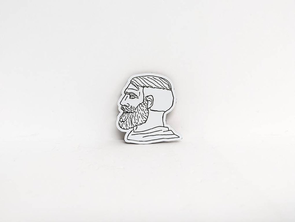 Yes Chad Wojack Meme Morale Patch: Tactical Hook and Loop Patch - Etsy