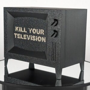 Kill Your Television, 3D Printed TV Desk Prop, Functional Art, Stash ...