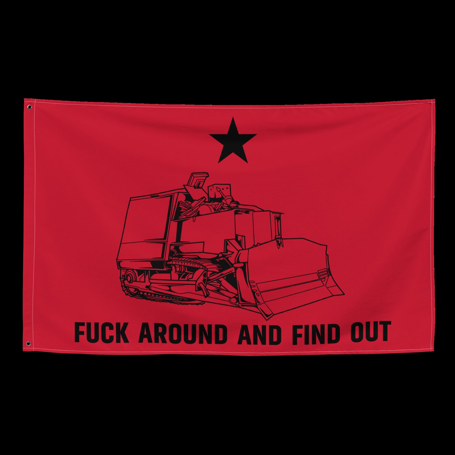 Killdozer Flag Red and Black Fuck Around and Find Out Flag - Etsy