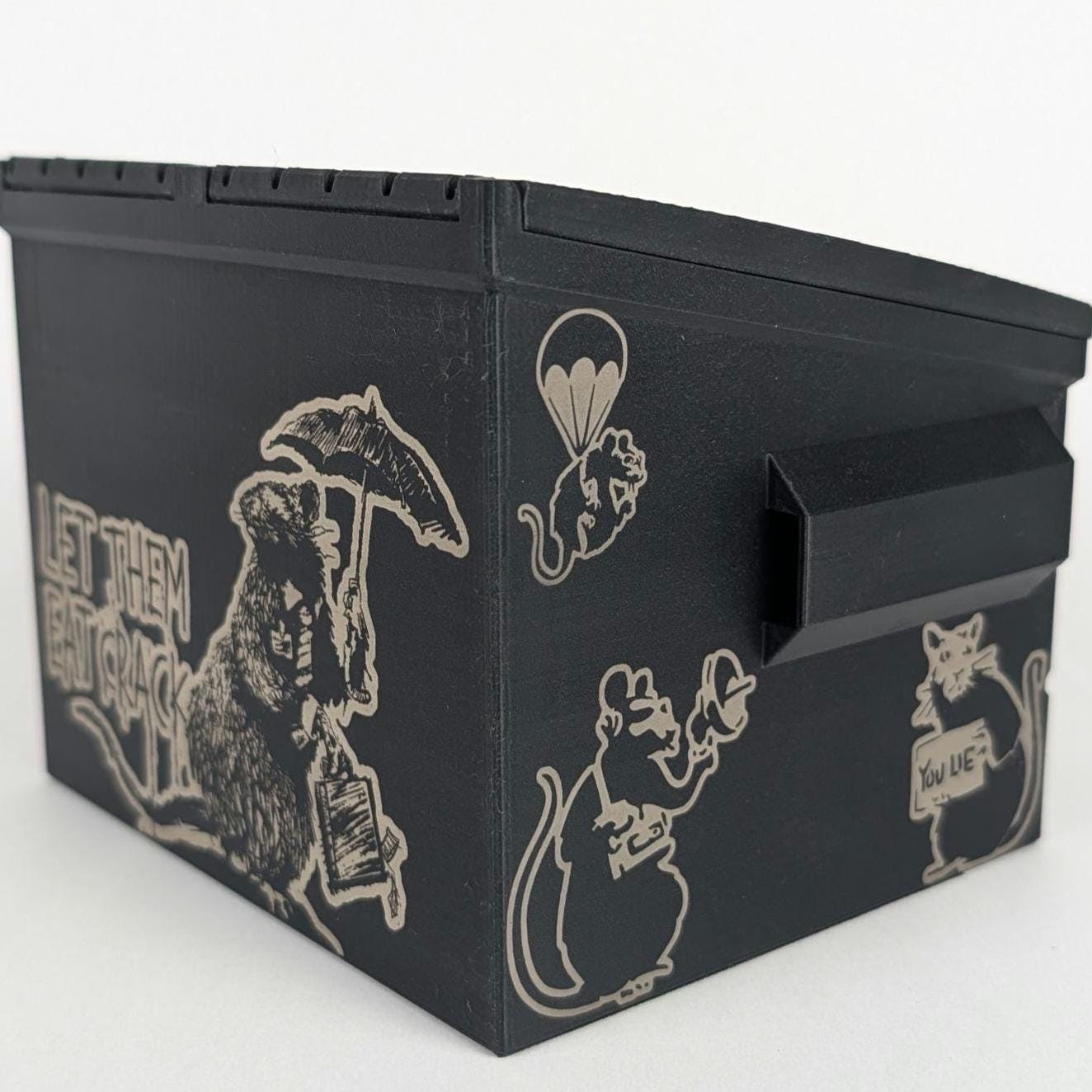 Banksy Rats 3D Printed Dumpster: Street Art Stash Box - Etsy