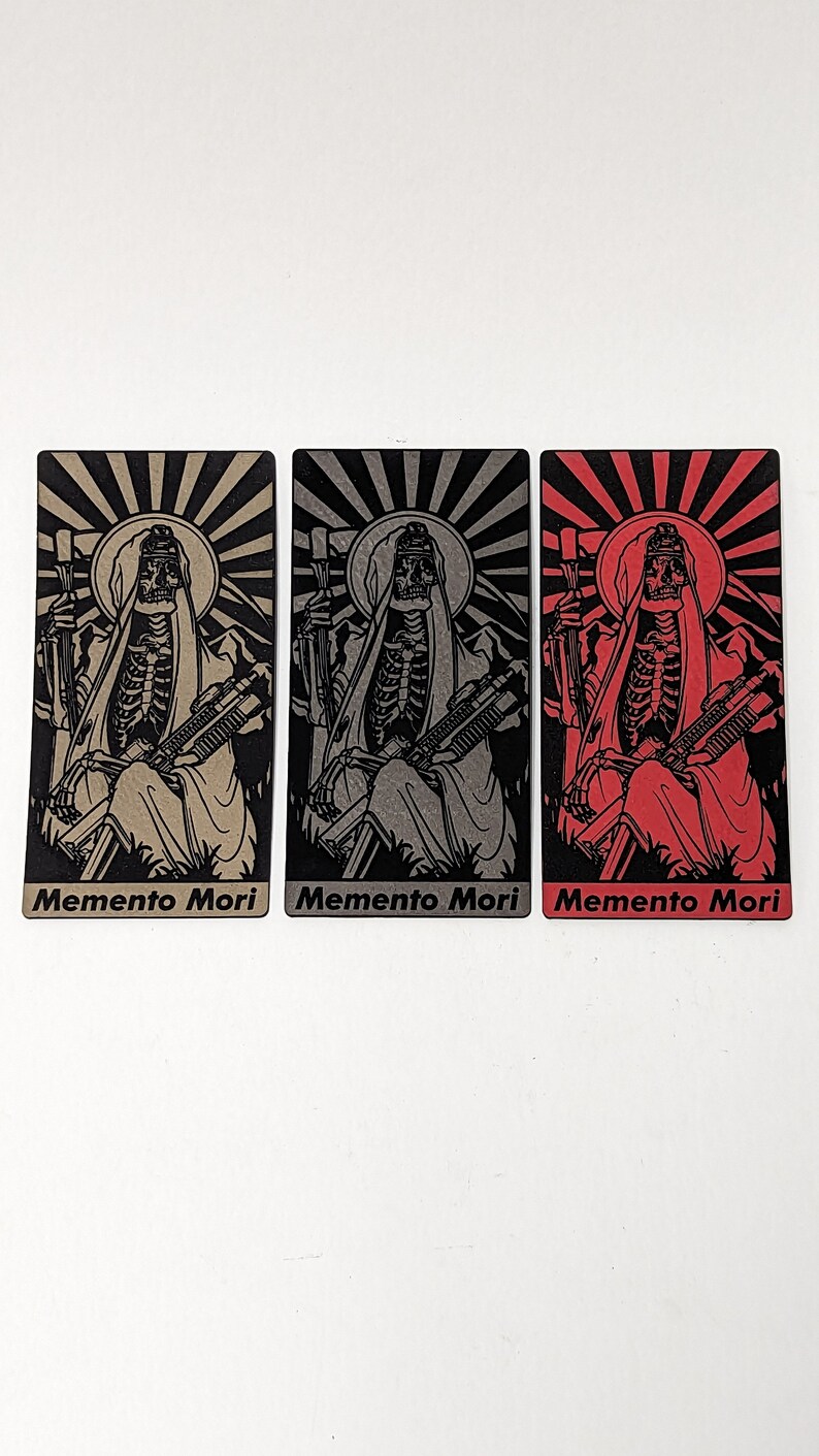 Memento Mori Morale Patch grim Reaper With Nods Patch Goon - Etsy