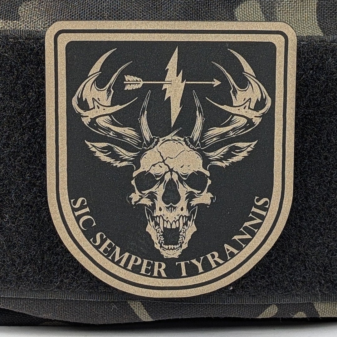 Sic Semper Tyrannis, Wendigo Protector Morale Patch, Funny Patch for ...