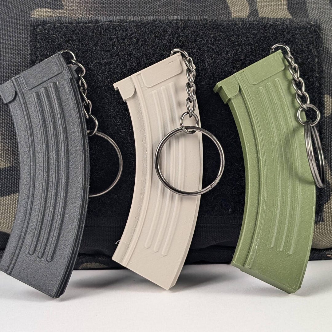 Miniature AK47 Magazine Keychain: Laser Marked 3D Replica, Made in USA ...