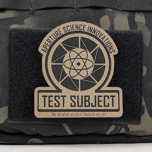 Aperture Science Test Subject Patch | We Do What We Must Because We Can ...