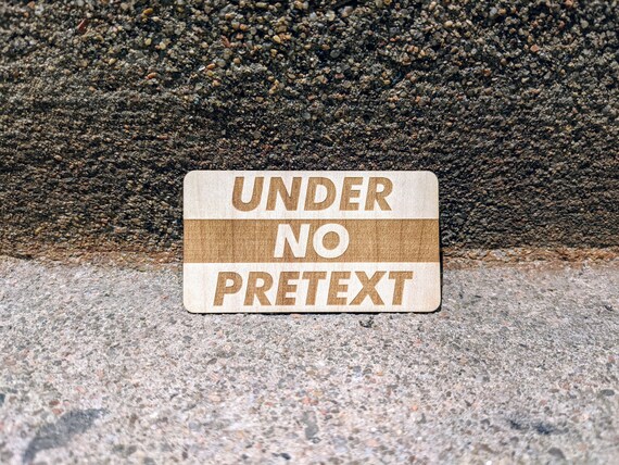 Under No Pretext Wooden Sticker Marx Leftist Self Defense | Etsy