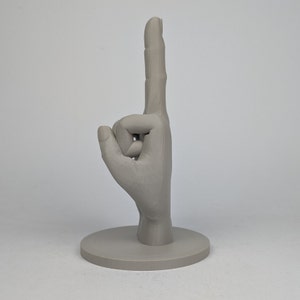Middle Finger Statue, 3D Printed Prop, Desk Sculpture, Printed Defiance ...