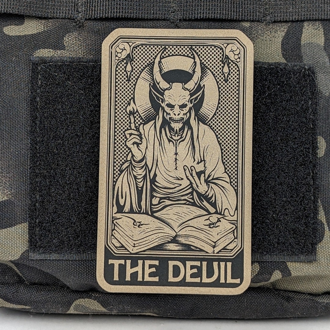 The Devil Tarot Card Morale Patch, Lucifer Tarot Card Morale Patch ...