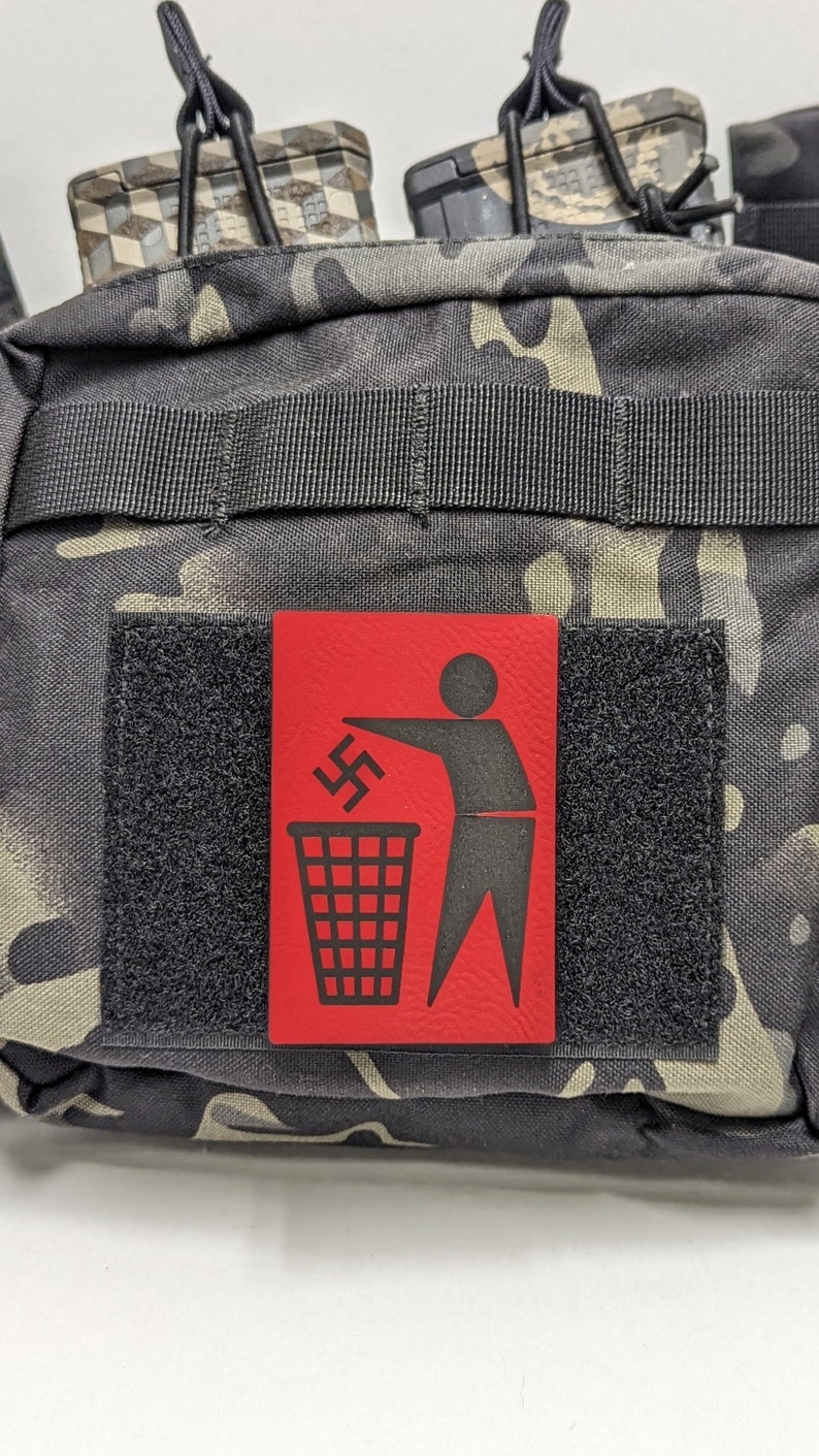 Take Out the Nazi Trash Tactical Patch Anti Nazi Littering - Etsy