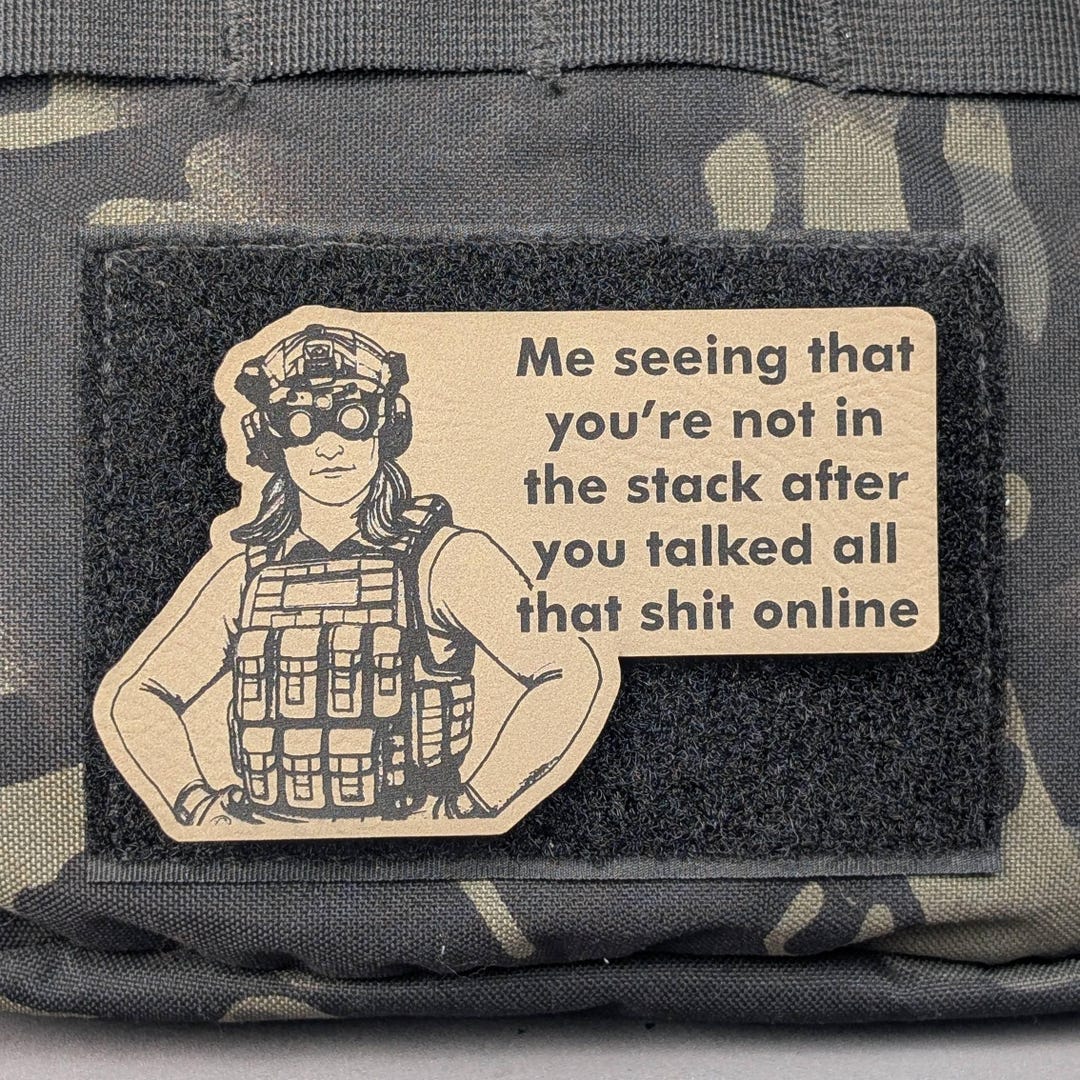 Not in the Stack Meme Morale Patch: Laser Engraved Tactical Patch - Etsy