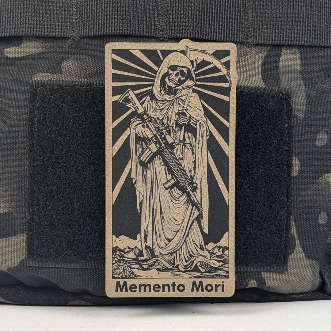 Memento Mori Morale Patch: Grim Reaper, Hook and Loop Backing (3x2") - Etsy