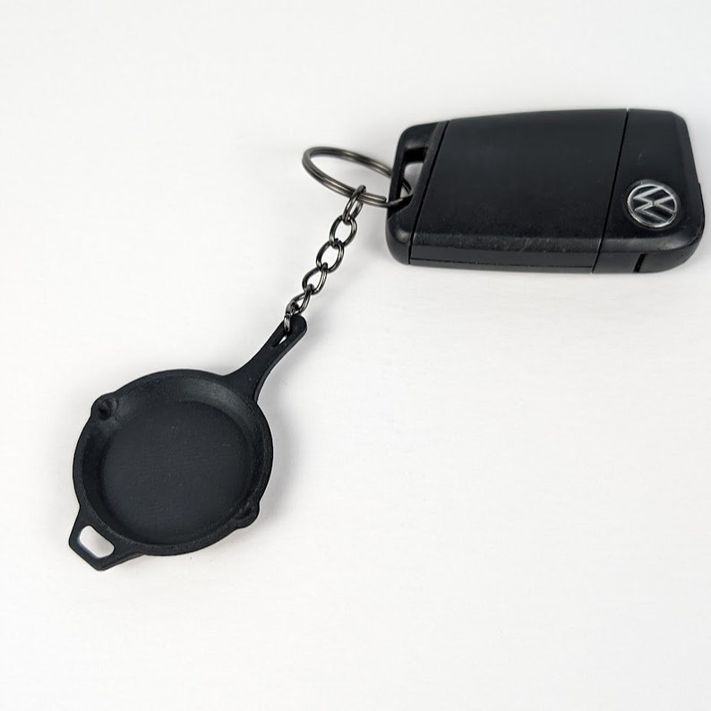 3D Printed Cast Iron Pan Keychain: Laser Marked Designs - Etsy