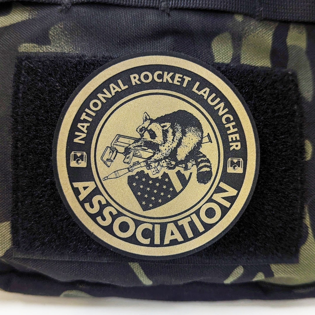 National Rocket Launcher Association 3DP Meme Morale Patch, Raccoon ...