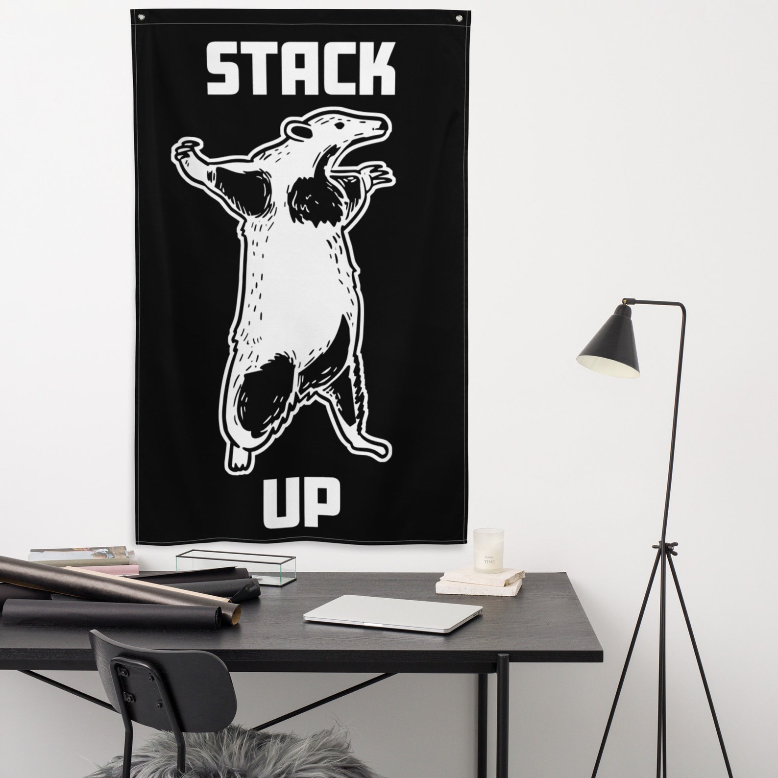 Stack up Anteater Meme Vertical Flag W&B Come at Me Bro - Etsy