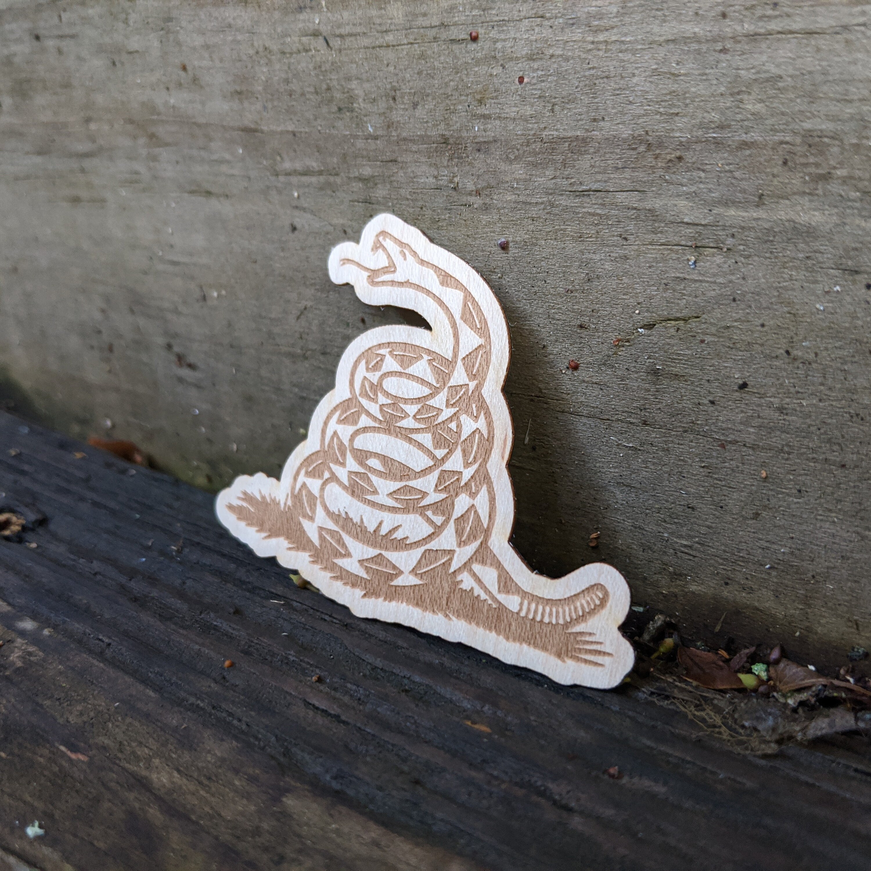 Gadsden Snake Wooden Sticker Flag DTOM Second Amendment | Etsy