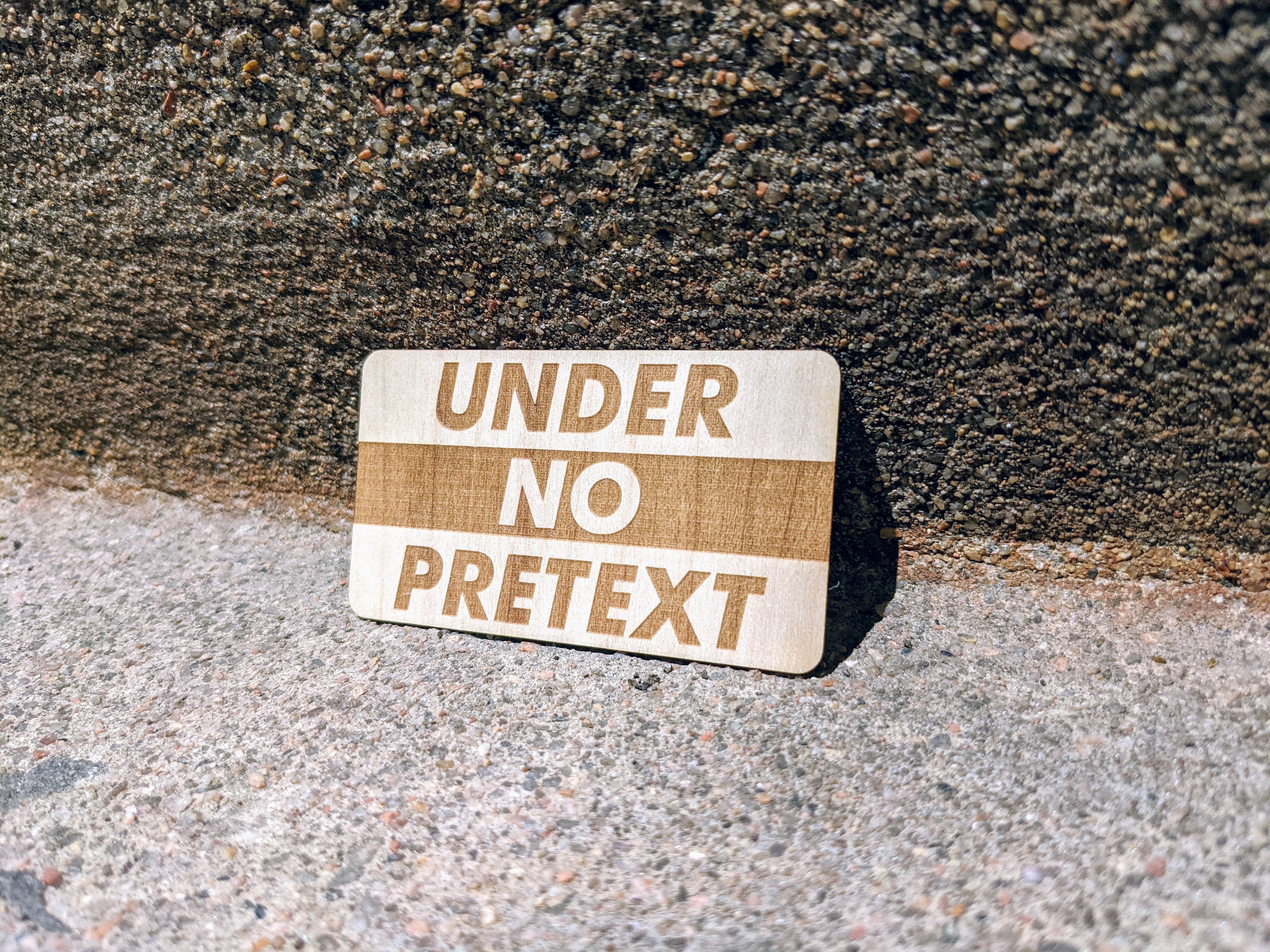 Under No Pretext Wooden Sticker Marx Leftist Self Defense | Etsy