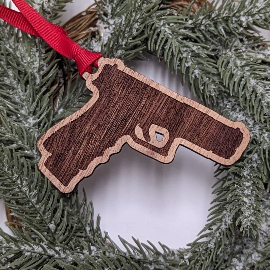 Polymer Pistol Christmas Ornament G19, Shatterproof Wooden Xmas ...