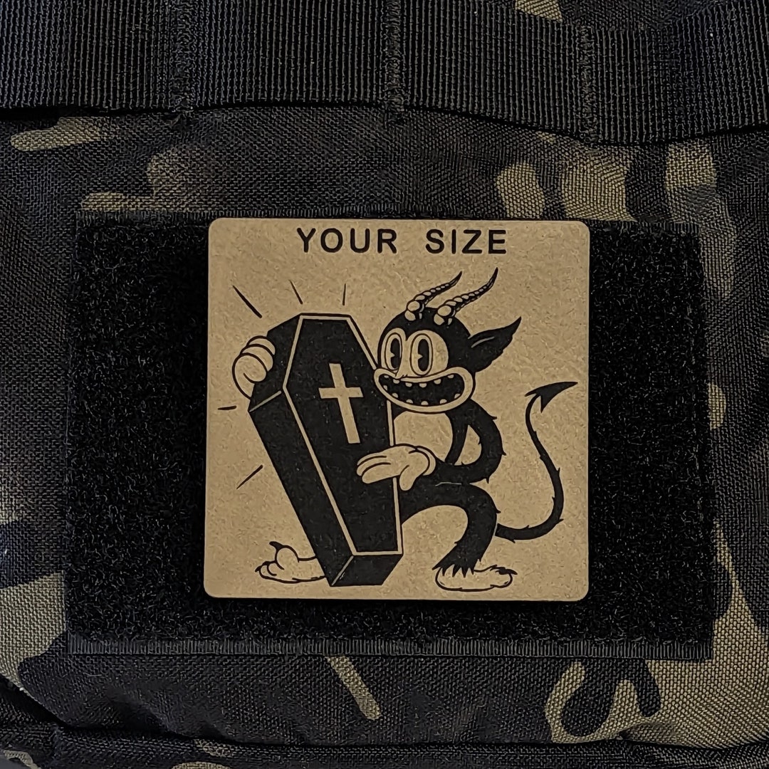 Just Your Size, Wiley Devil's Coffin Square Morale Patch, Vintage ...