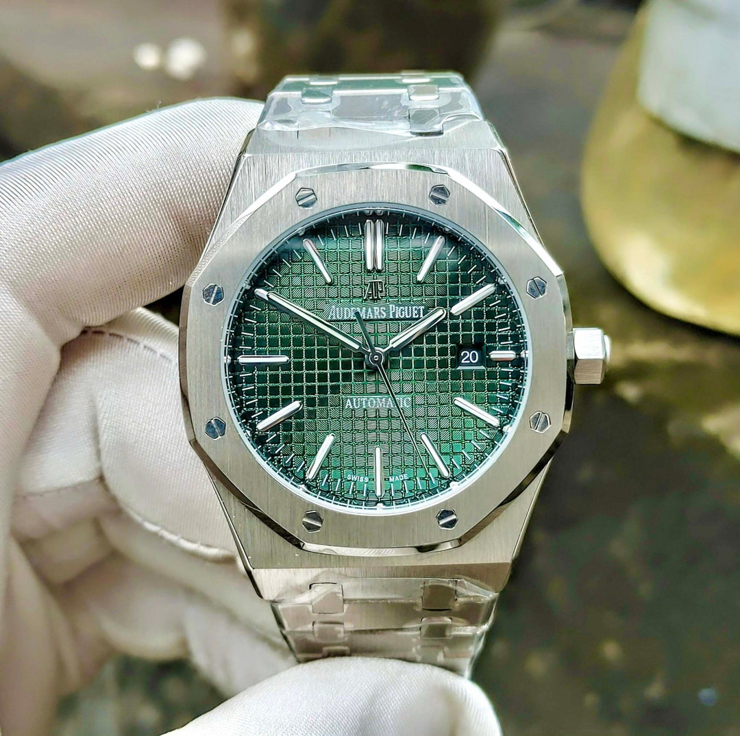 Audemars Piguet Royal Oak Green Dial 42mm Dial Come With Box Tag Papers ...