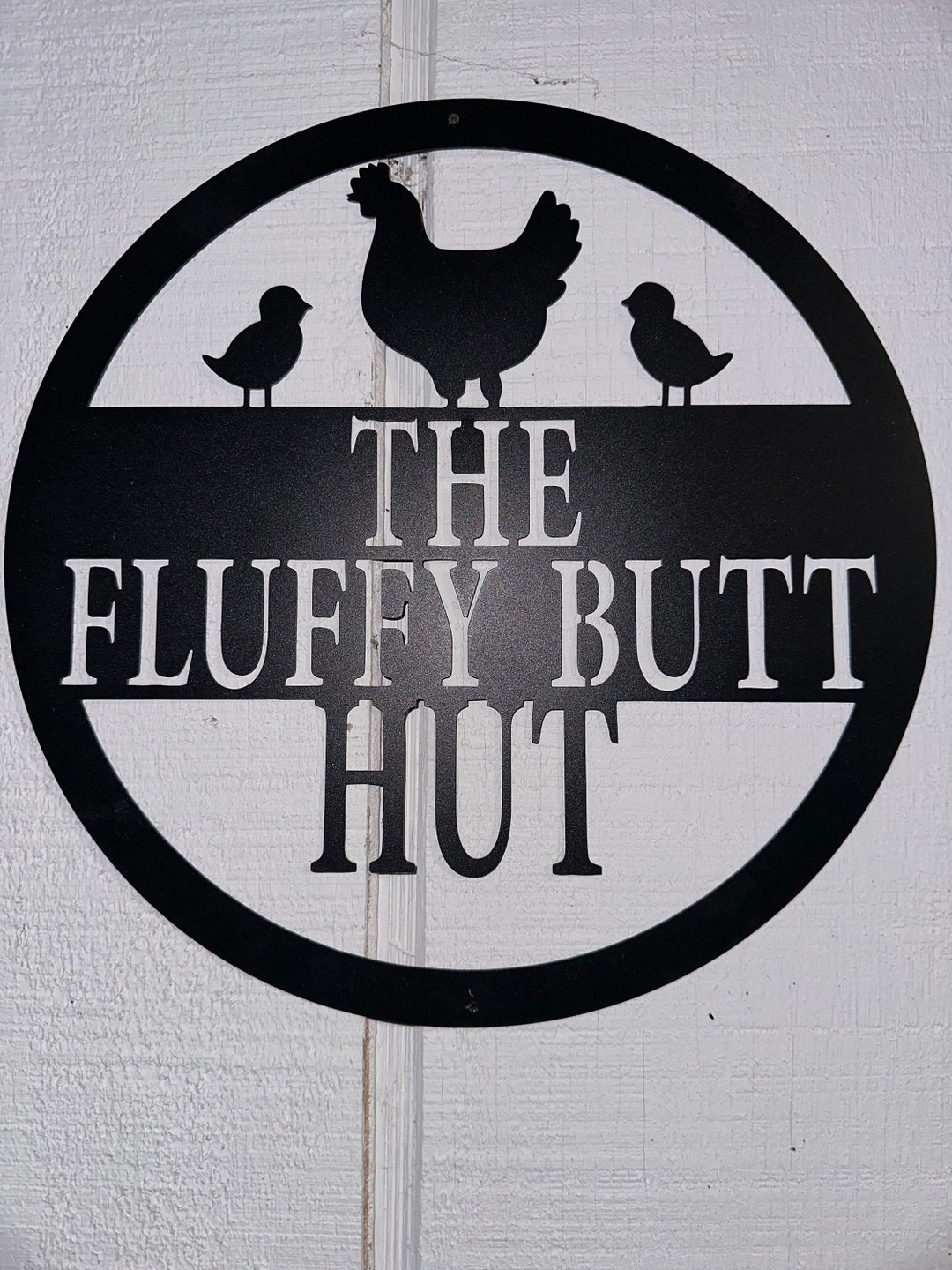 Fluffy Butt Hut Metal Sign - Etsy