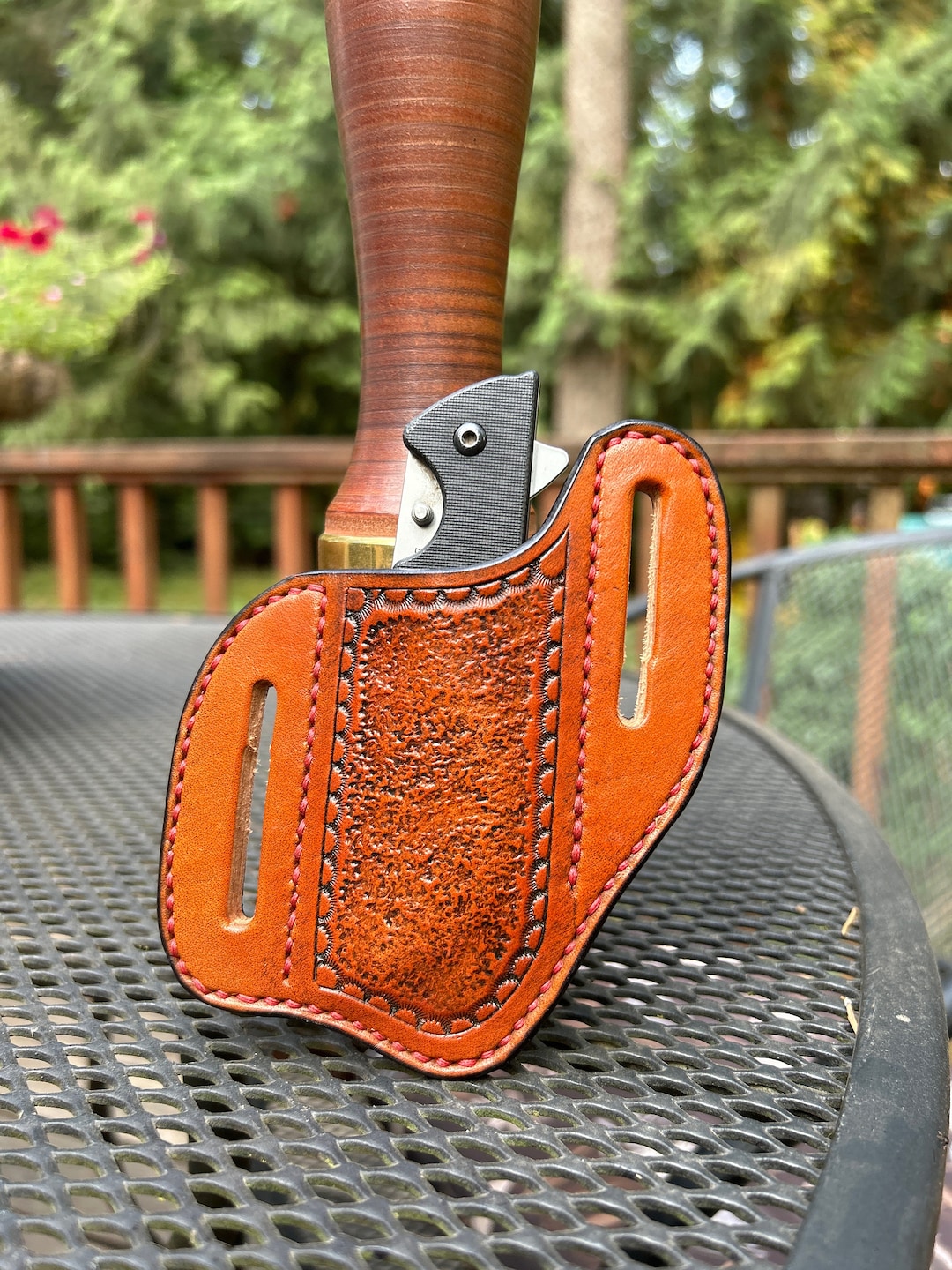 Hand Tooled Leather Knife Sheath - Etsy