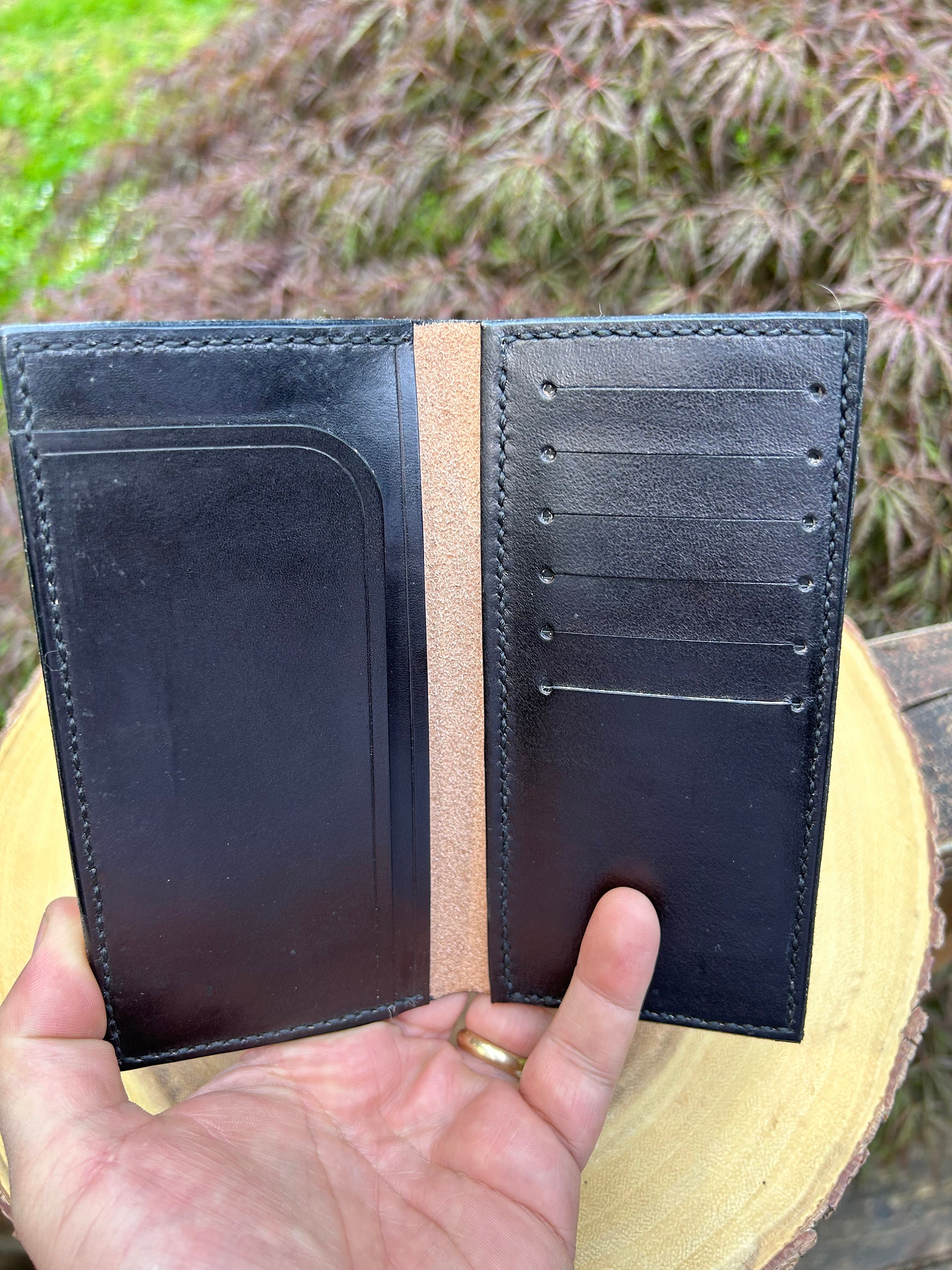 Hand Tooled Leather Roper Wallet - Etsy