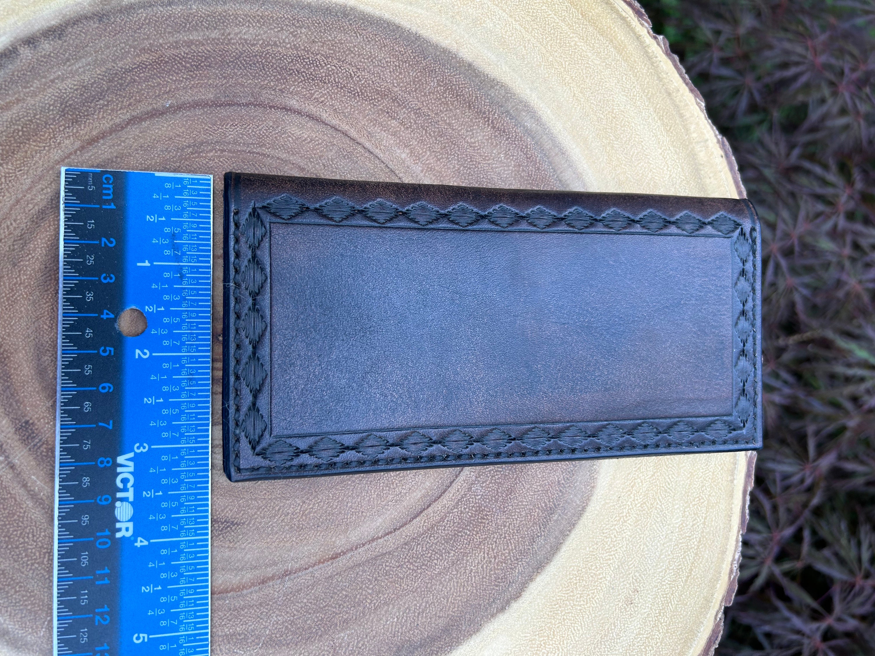 Hand Tooled Leather Roper Wallet - Etsy