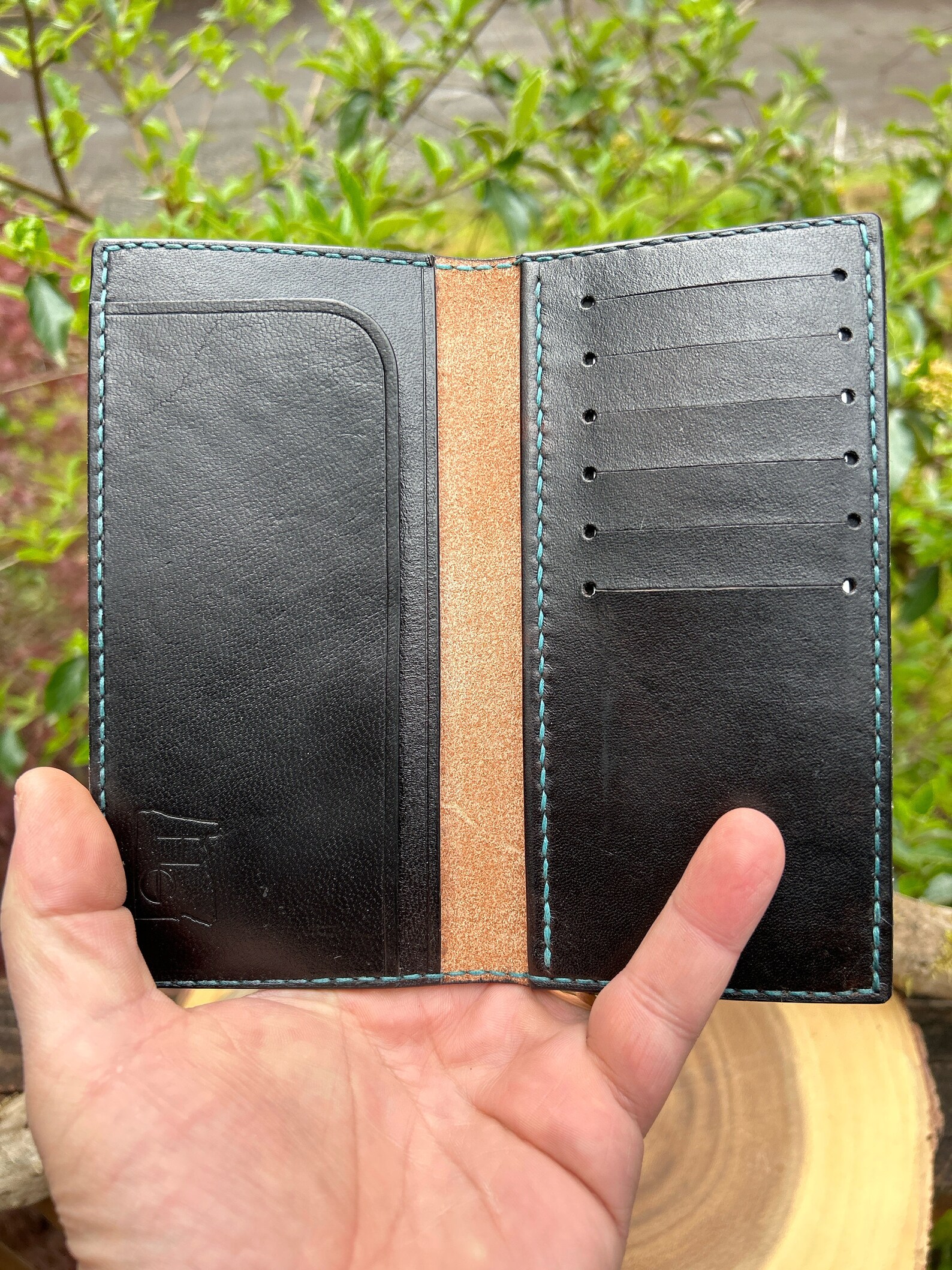 Hand Tooled Leather Roper Wallet With Steer Skull and Basket Weave - Etsy