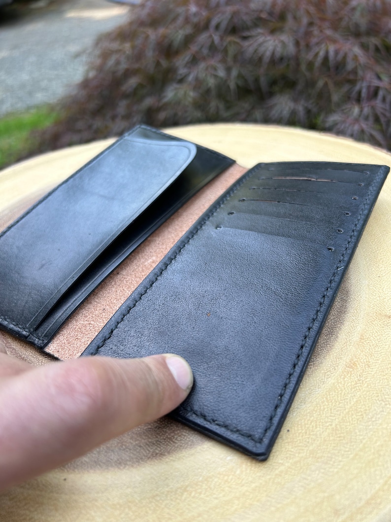 Hand Tooled Leather Roper Wallet - Etsy