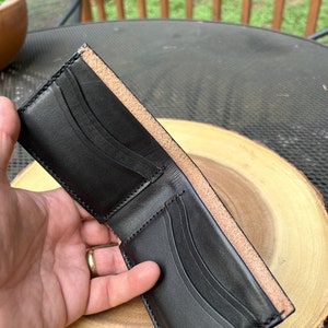 Hand Tooled Leather Bi Fold Wallet With Basket Weave - Etsy