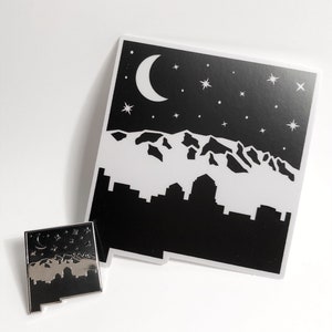 New Mexico Nightfall Enamel Pin - Etsy