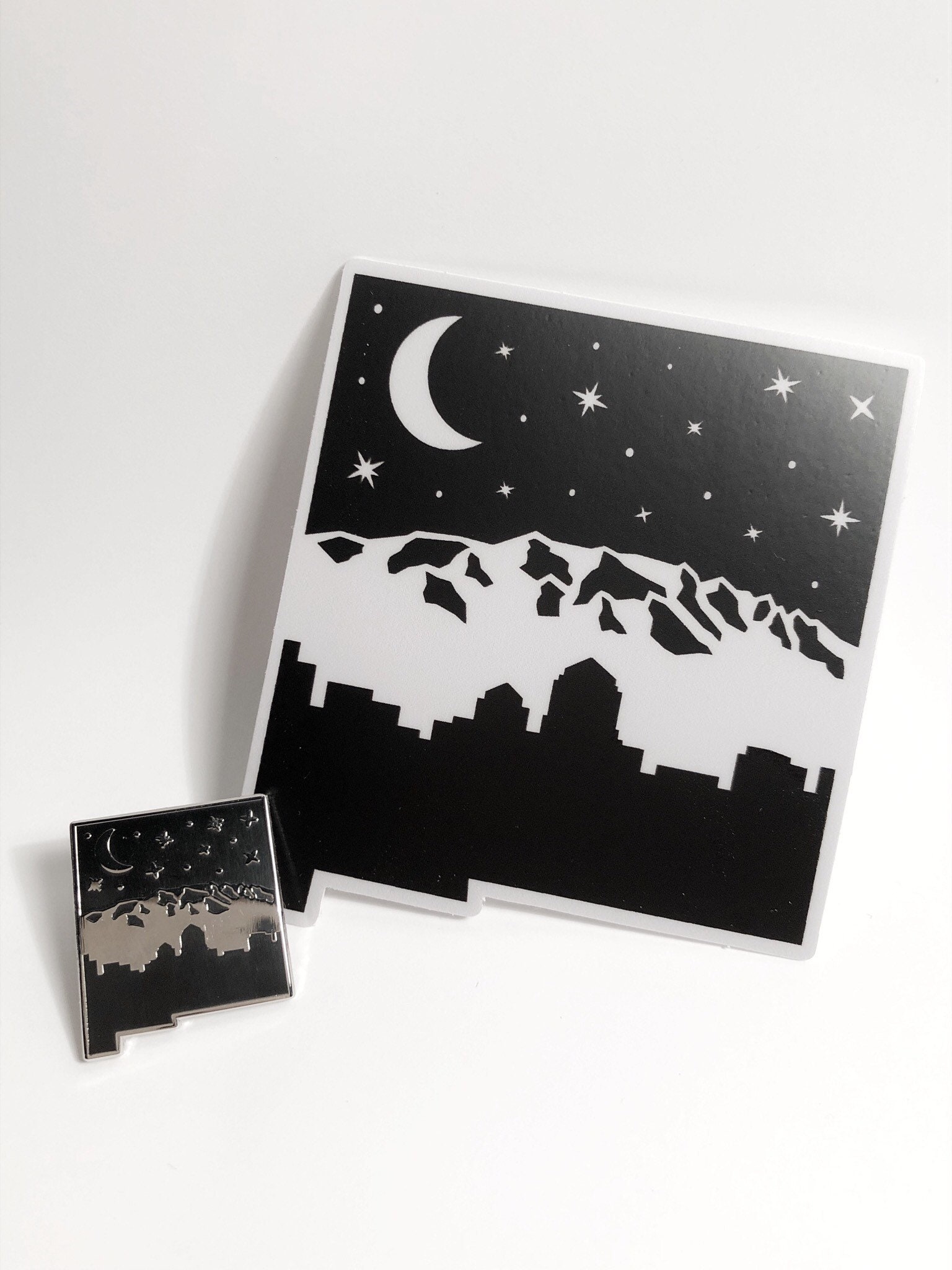 New Mexico Nightfall Enamel Pin - Etsy