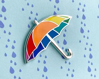 Umbrella Enamel Pin Umbrella Jewellery PNW Gift Rainy Day Gift Umbrella ...