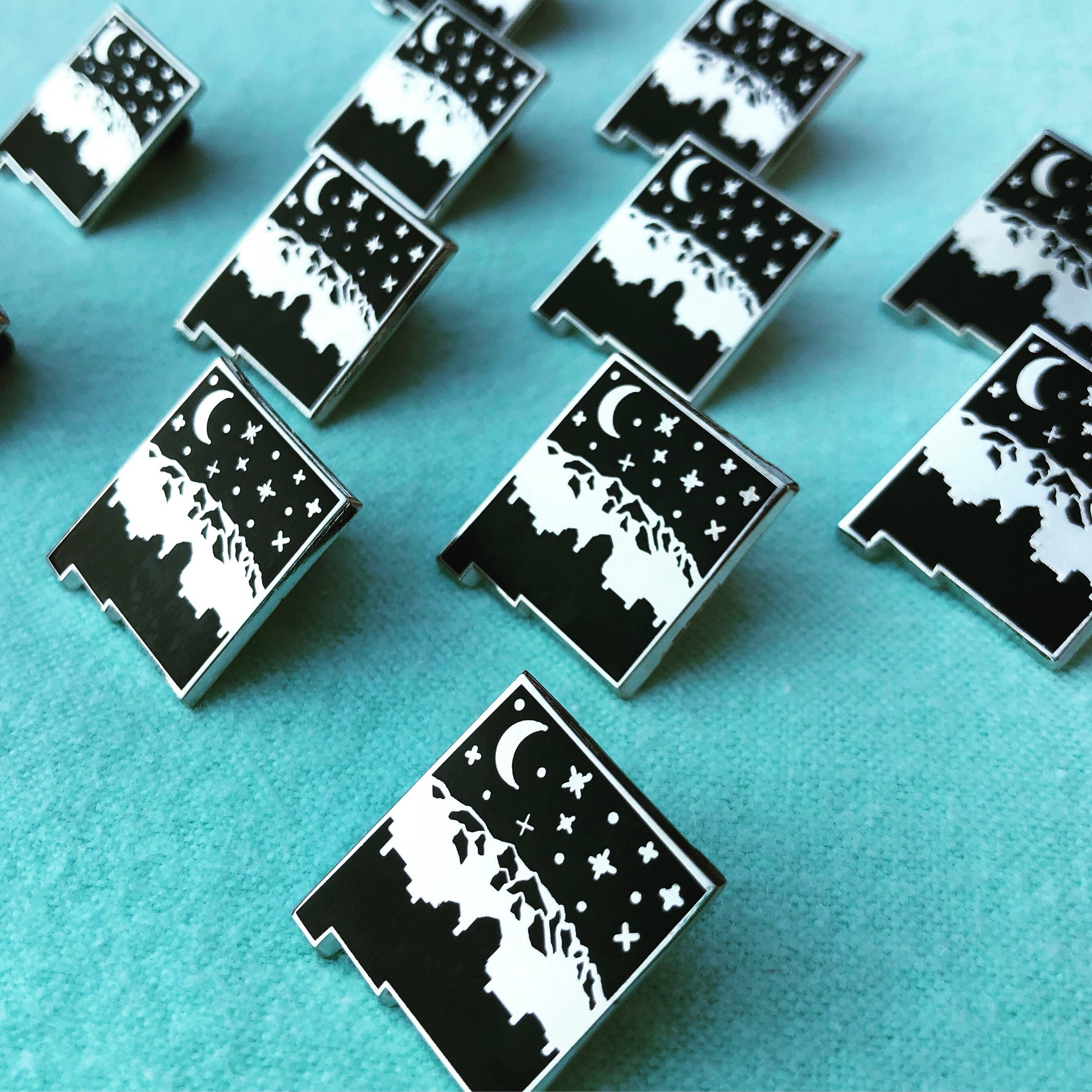 New Mexico Nightfall Enamel Pin - Etsy