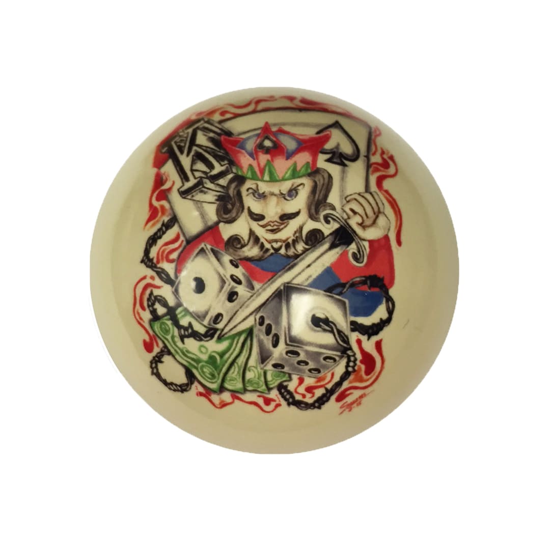 King of Spades Custom Cue Ball by D&L Billiards Unique and Cool Gift ...