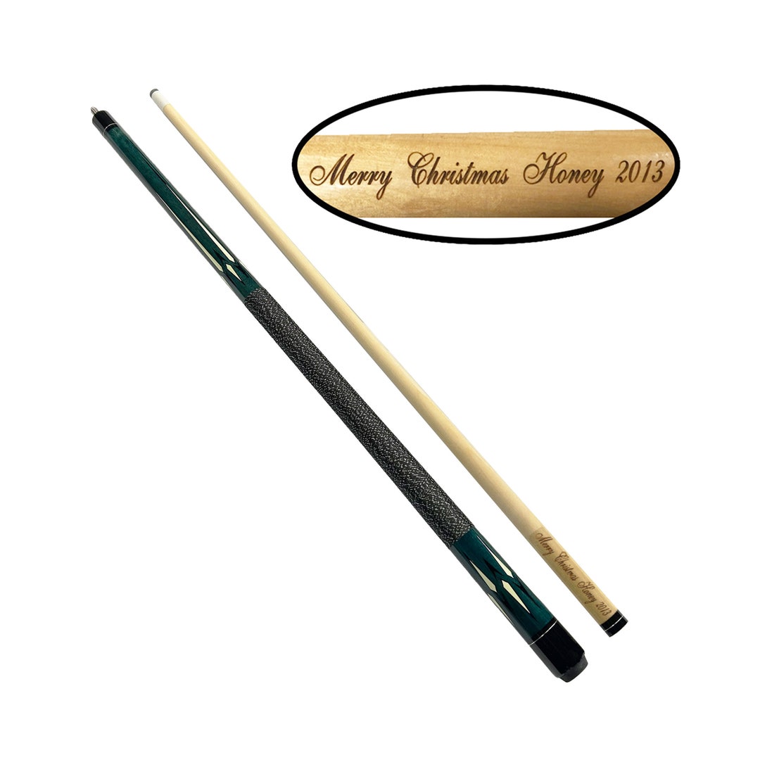 Custom Teal 2 Piece Pool Cue Stick With Personalized Name Engraving for ...