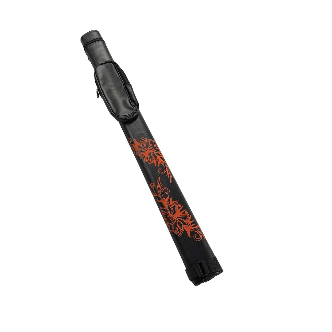 Tangerine Floral Pool Cue Case: Vinyl Billiard Stick Storage - Etsy