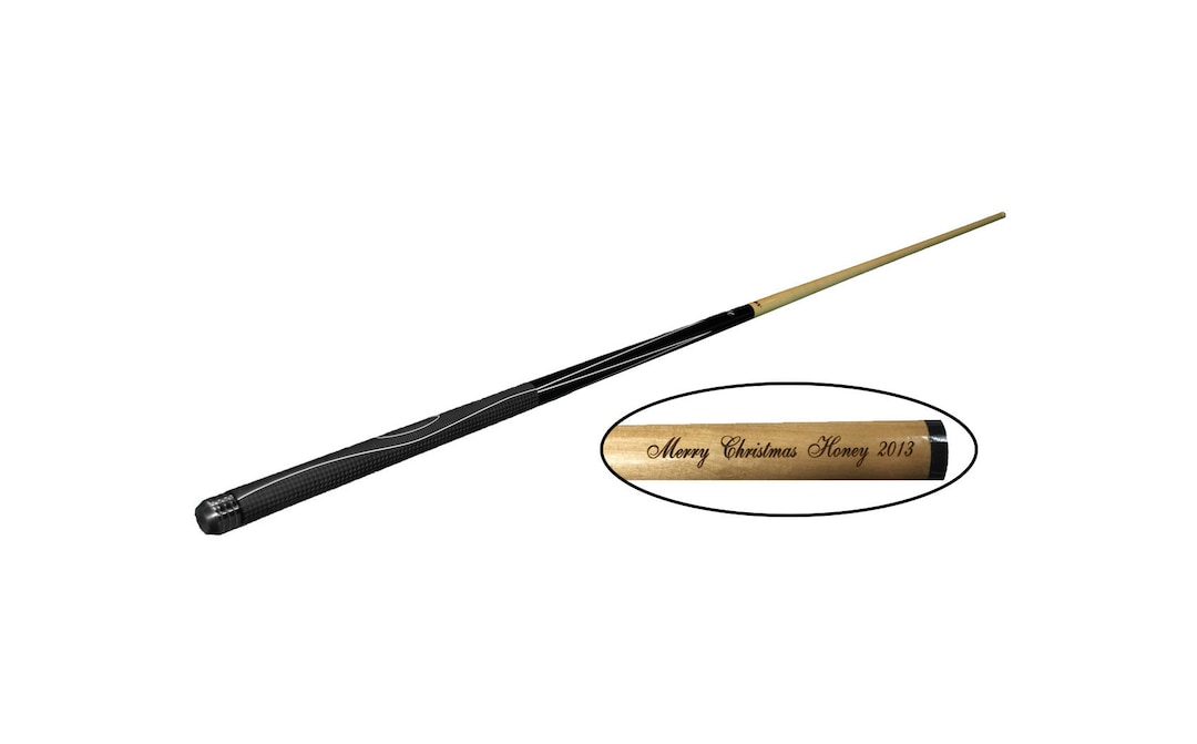 Custom Engraved 2-piece Pool Cue Stick With Sport Wrap and Low ...