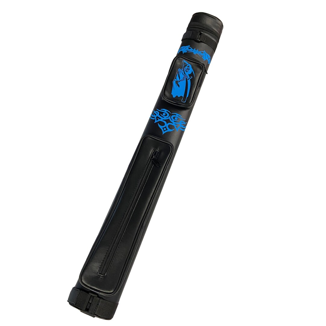 Blue Grim Reaper Pool Cue Case: Holds 2 Billiard Sticks - Etsy