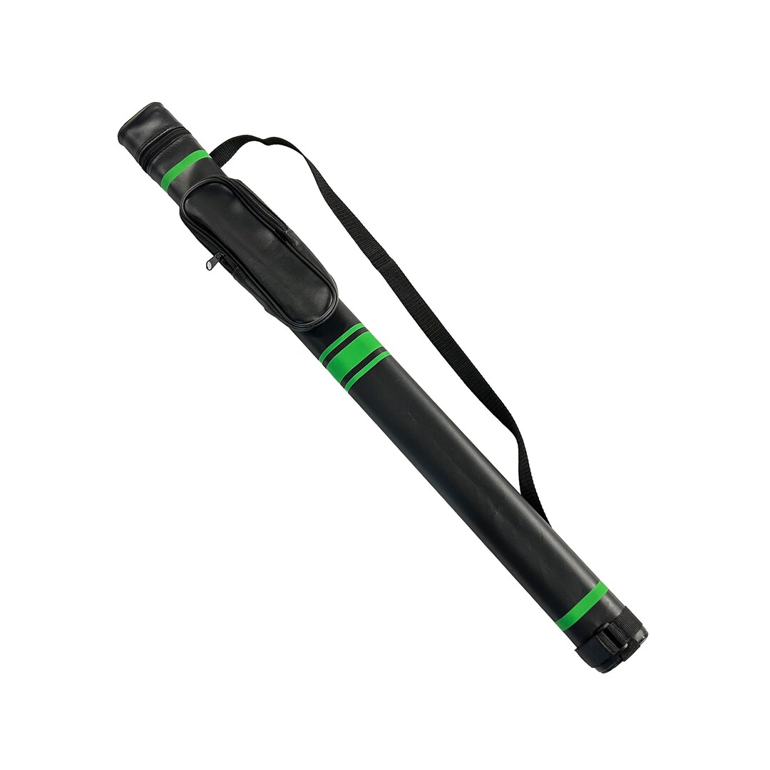 Green Stripe Two-piece Pool Cue Case: Vinyl Billiard Stick Storage - Etsy