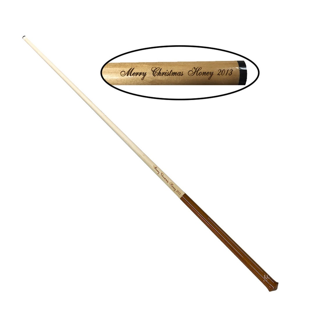 Custom Engraved 2 Piece 41" Short Jump Stick Pool Cue With Name ...