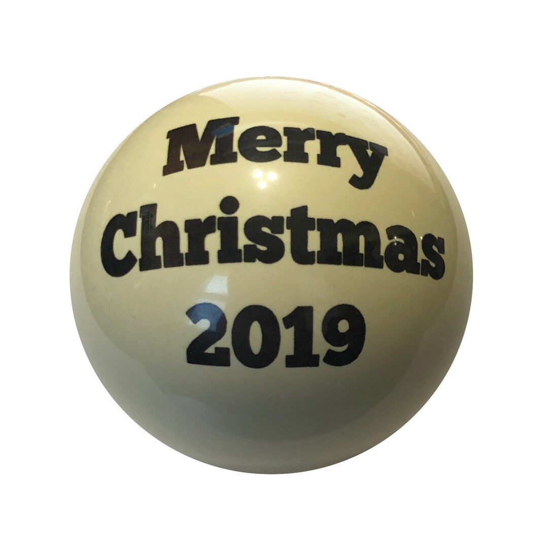 Merry Christmas Cue Ball for Pool Players - Etsy