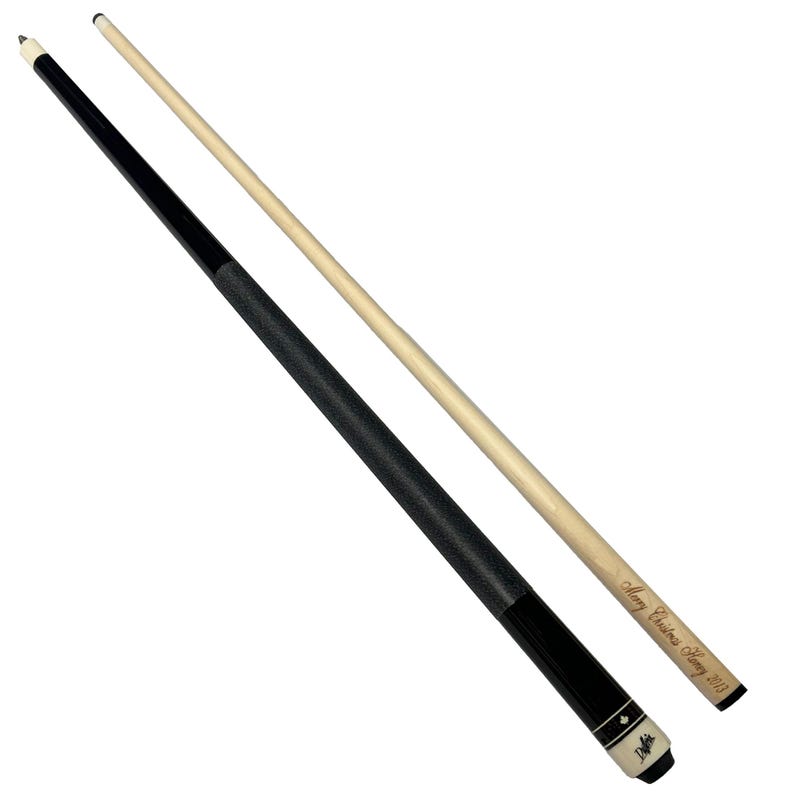 Personalized 2-piece Pool Cue Stick Black Stain With Custom Name ...