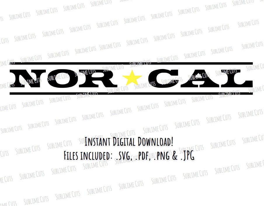 Norcal Svg ~ Norcal Logo ~ nor Cal ~ Digital Download ~ Iron on ~ Diy ...