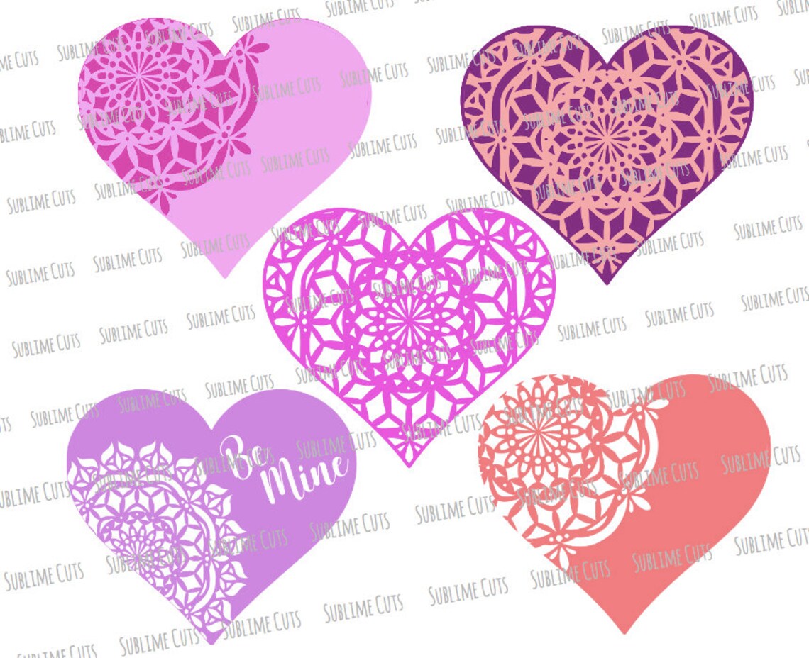 Valentines Day Hearts Svg Heart Mandala Heart Svg Image - Etsy
