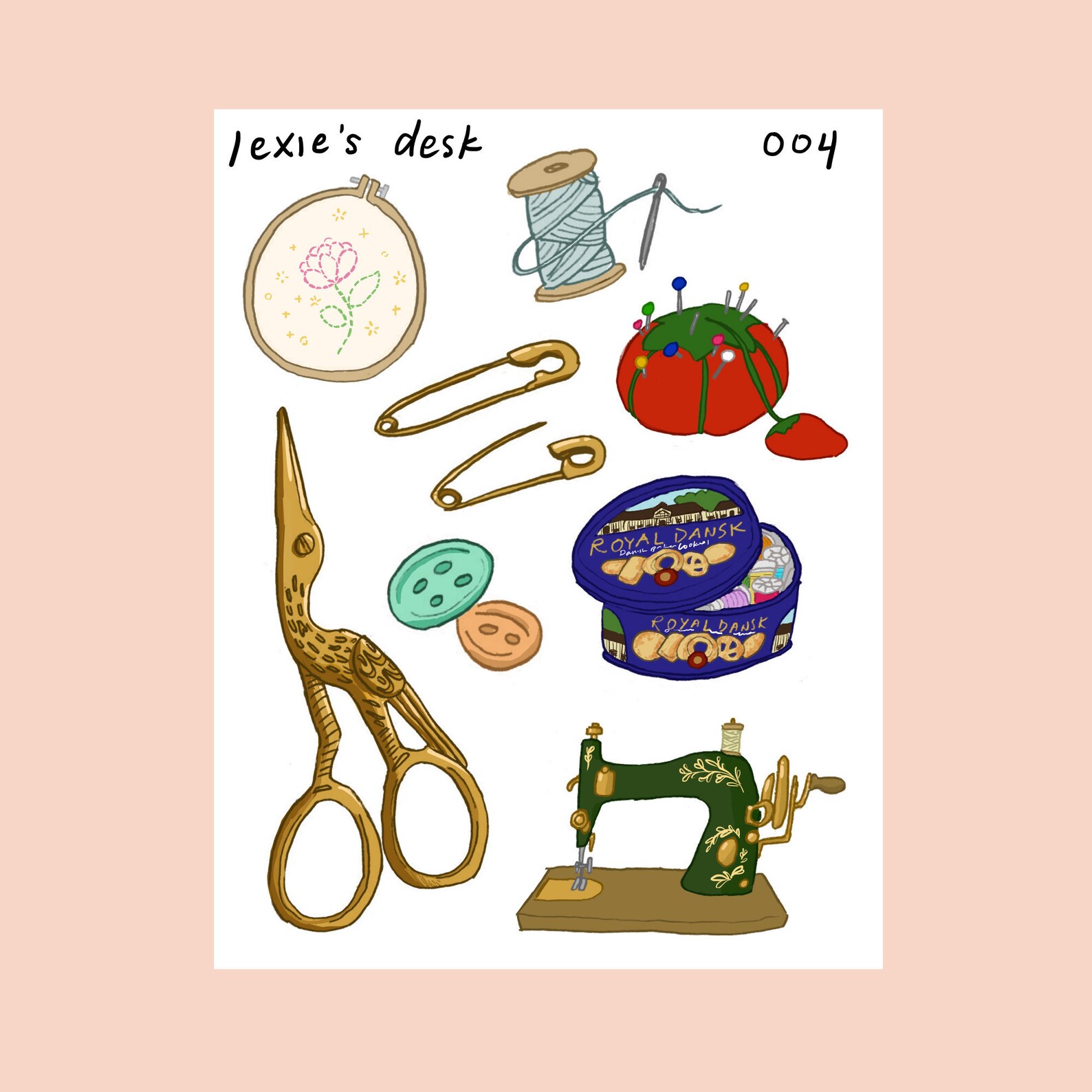 Sewing Kit Sticker Sheet | Etsy