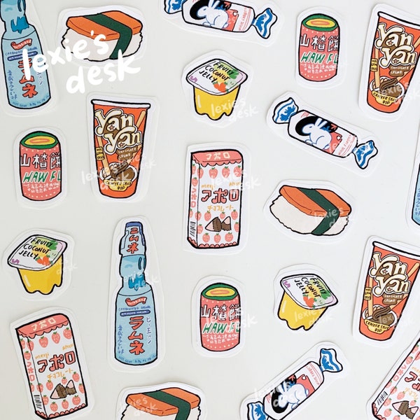 Japanese Snack Stickers - Etsy