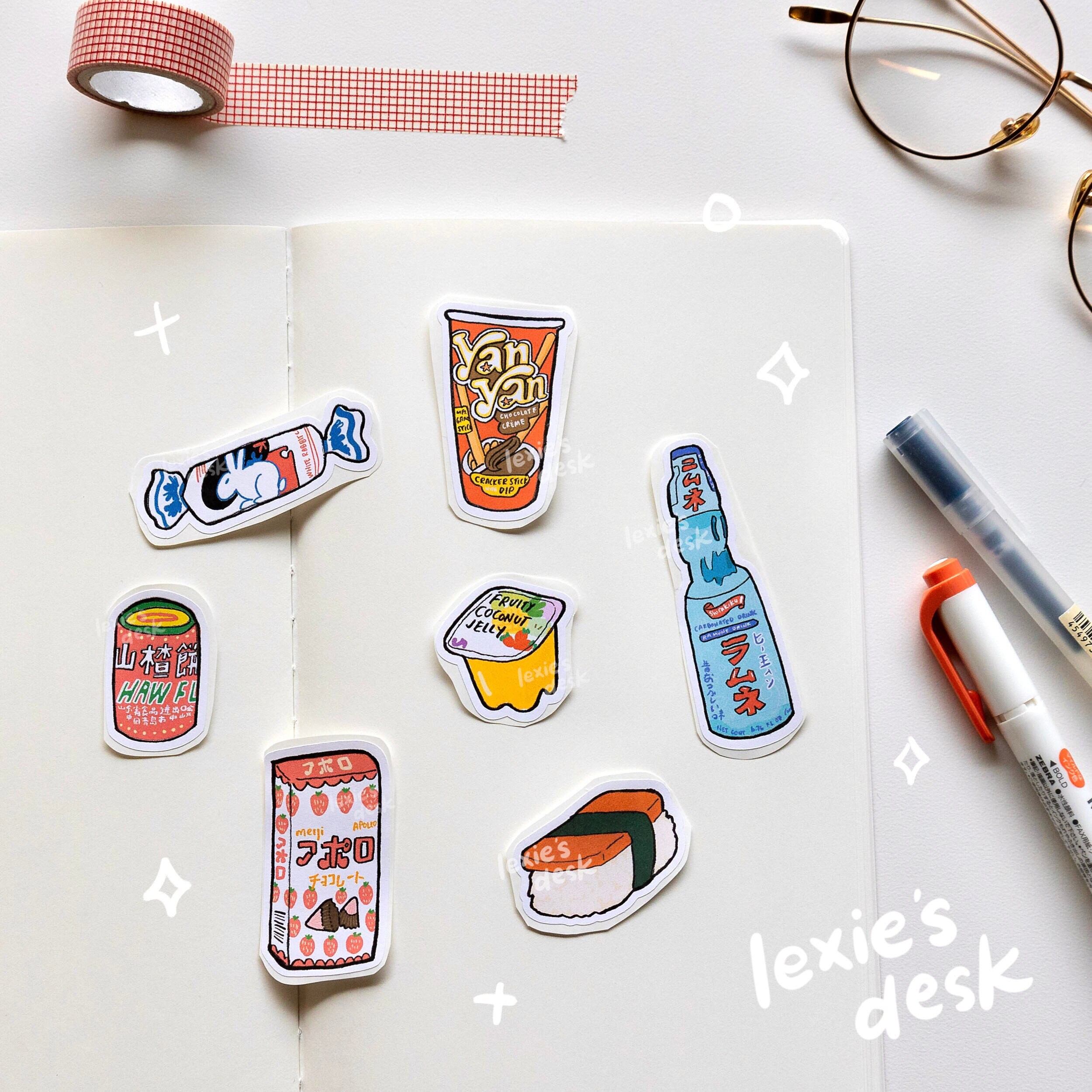 Asian Snack Sticker Pack volume 2 Cute and Kawaii Stickers - Etsy Canada